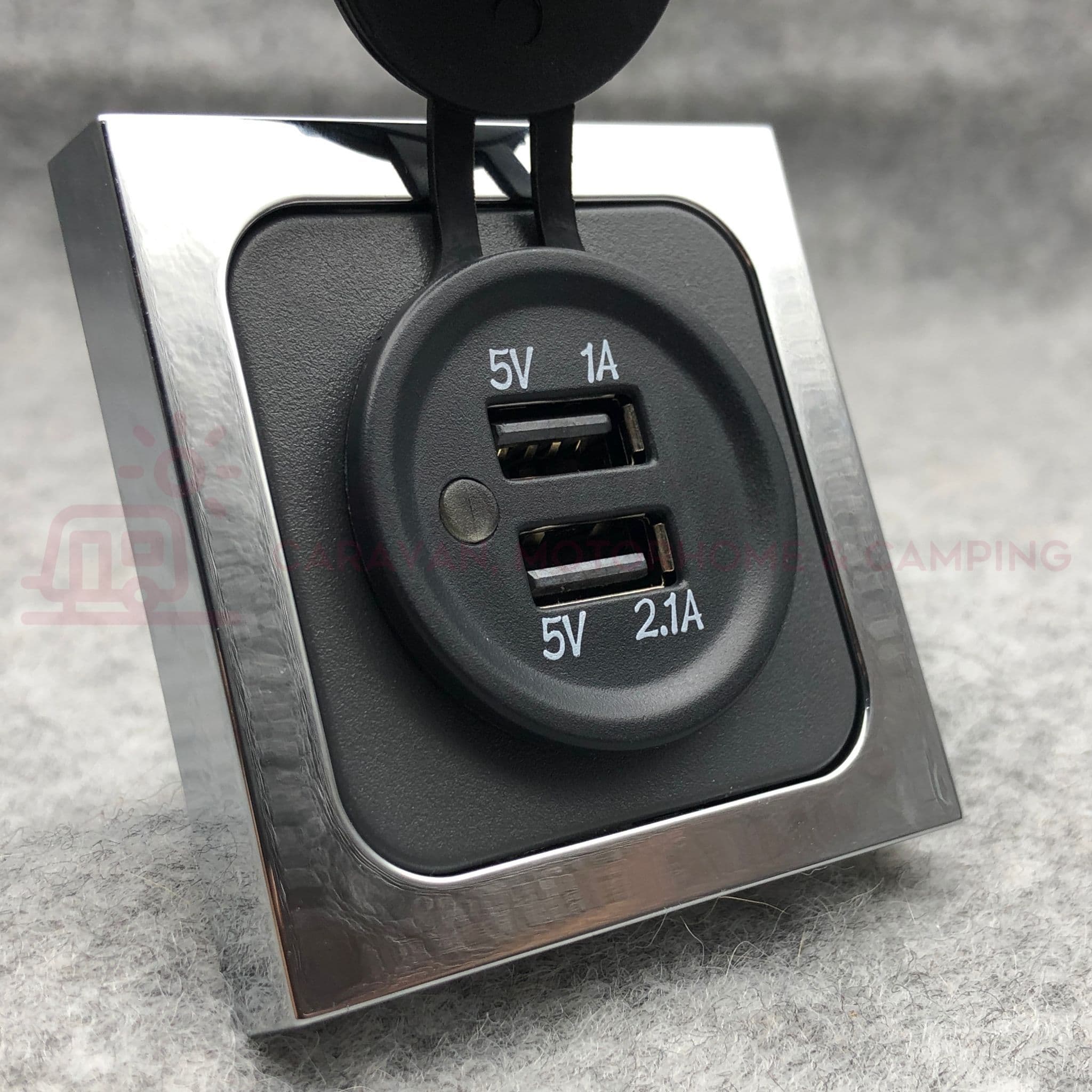 CBE C-Line Twin USB Socket & Faceplate Gloss Chrome - CG Range